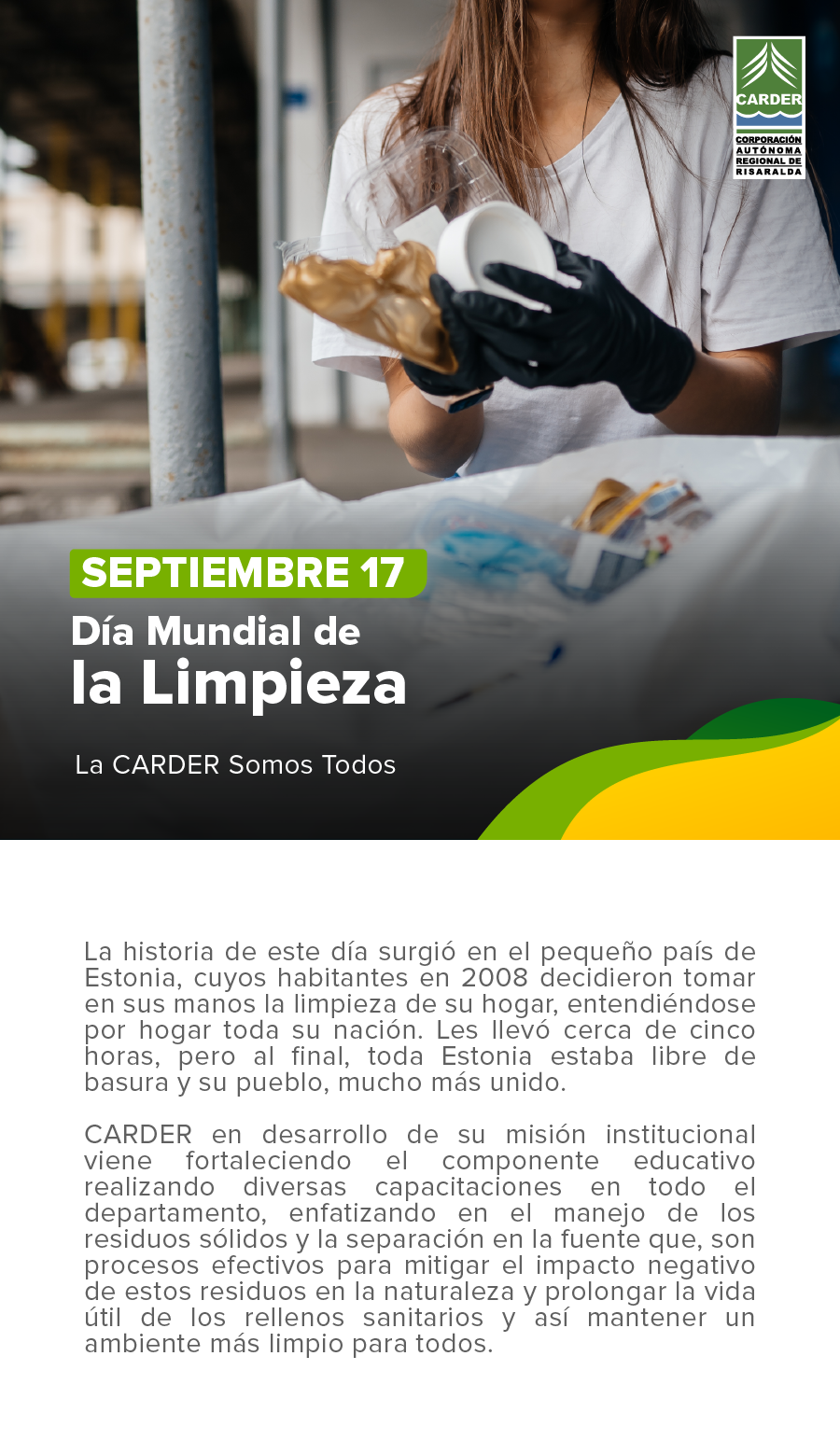 Día Mundial de la Limpieza. – CARDER