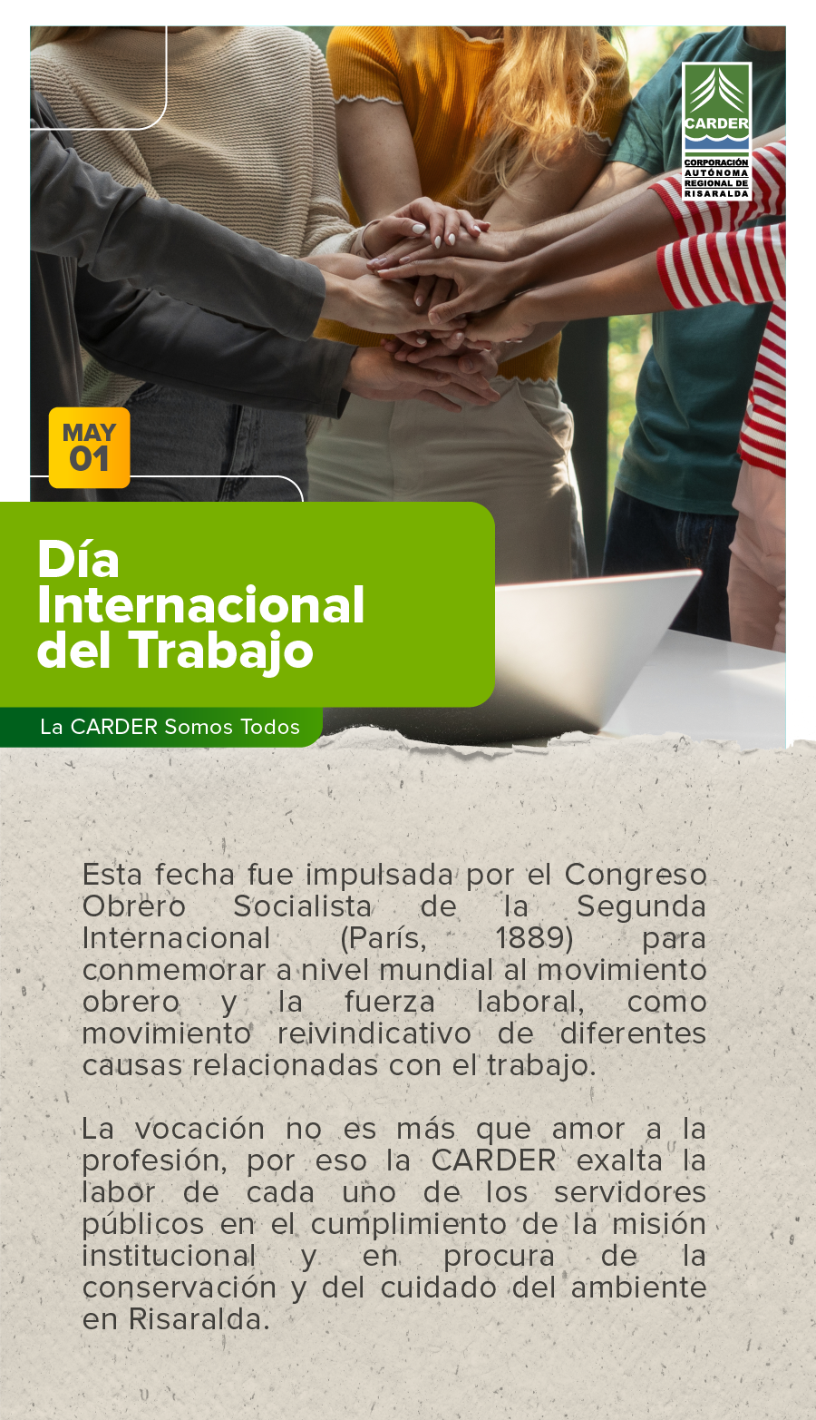 Día Internacional del Trabajo – CARDER